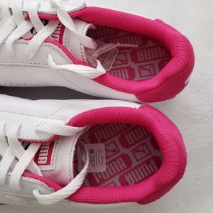 Puma | Shoes | Puma White Hot Pink Sneakers | Poshmark